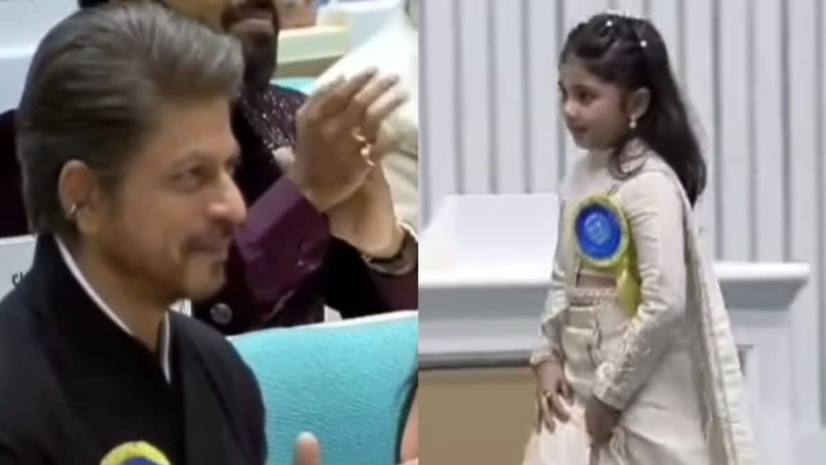 Shah Rukh Khan Cheers For Child Artist Treesha Thosar At National Awards | Watch | Bollywood ...