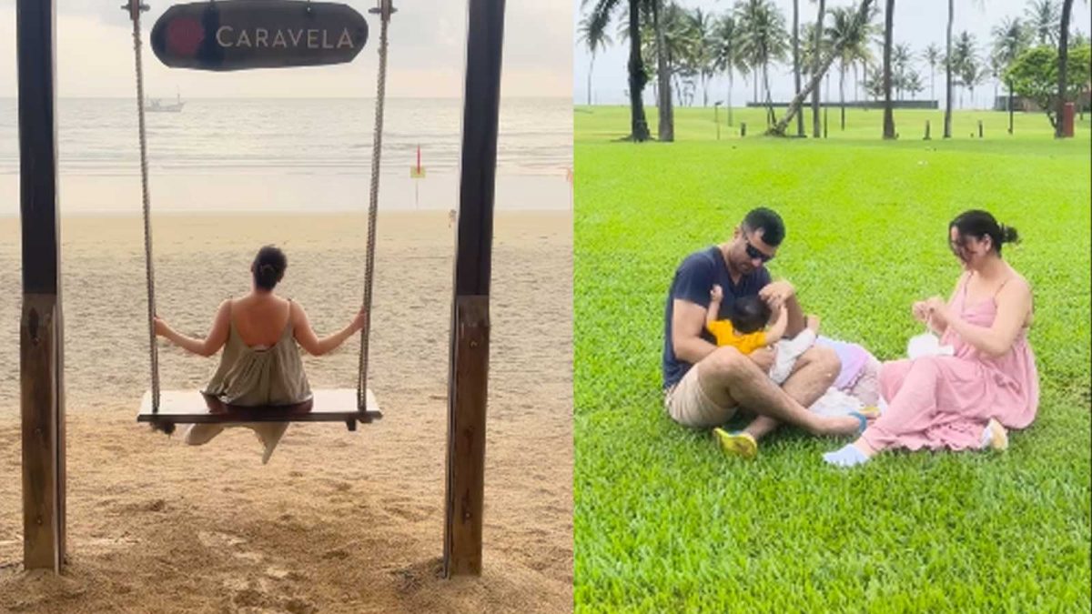 Shraddha Arya Turns Goa Into A Family Playground With Husband Rahul And Twins | Television News ...