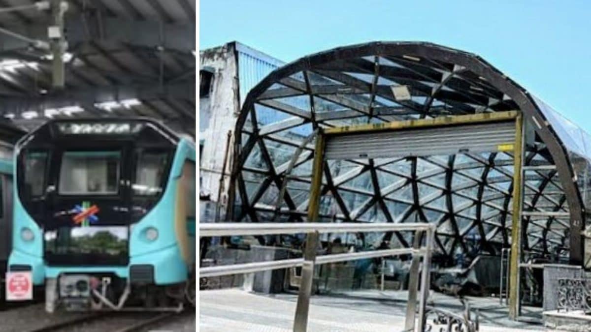 Mumbai Metro-3: Glass Design, Arched Entrance, CSMT Aqua Line Station ...