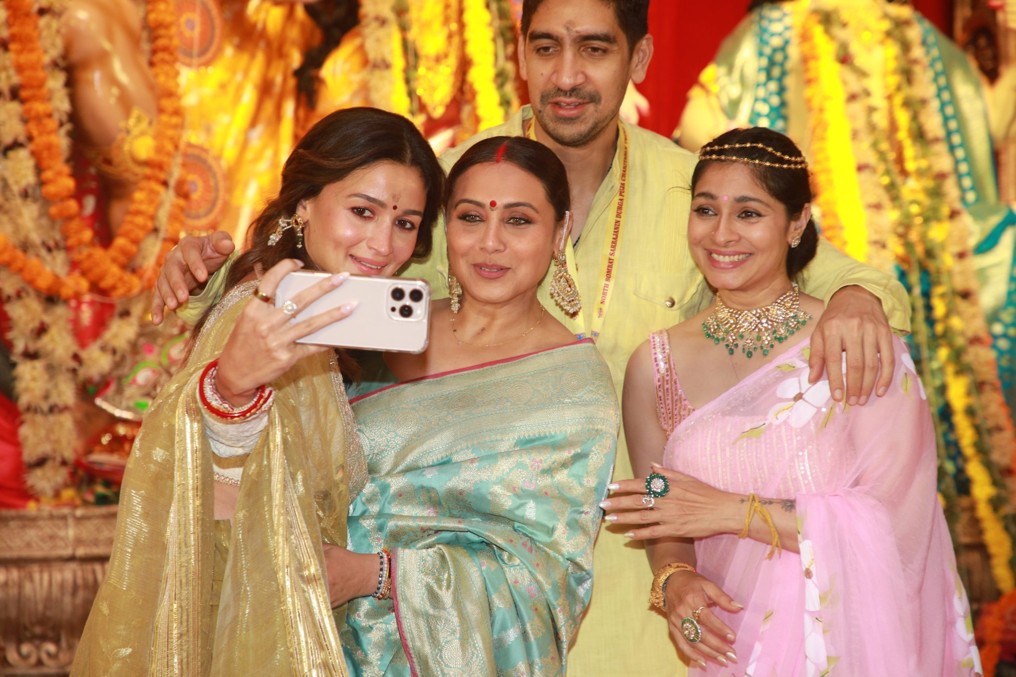 Maha Navami 2025: Alia Bhatt, Rani Mukerji, Kajol Dazzle In Gorgeous Sarees