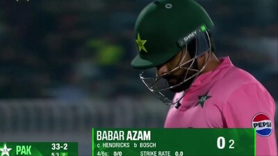 Watch: Babar Azam Out For 2-Ball Duck In First T20I Match After 10 ...