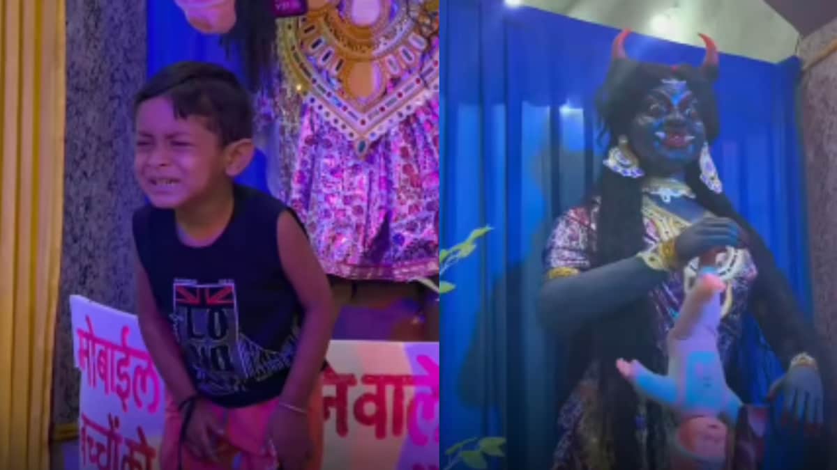 Durga Puja Pandal Shows Ghost ‘Catching’ Kids Addicted To Mobile Phones ...