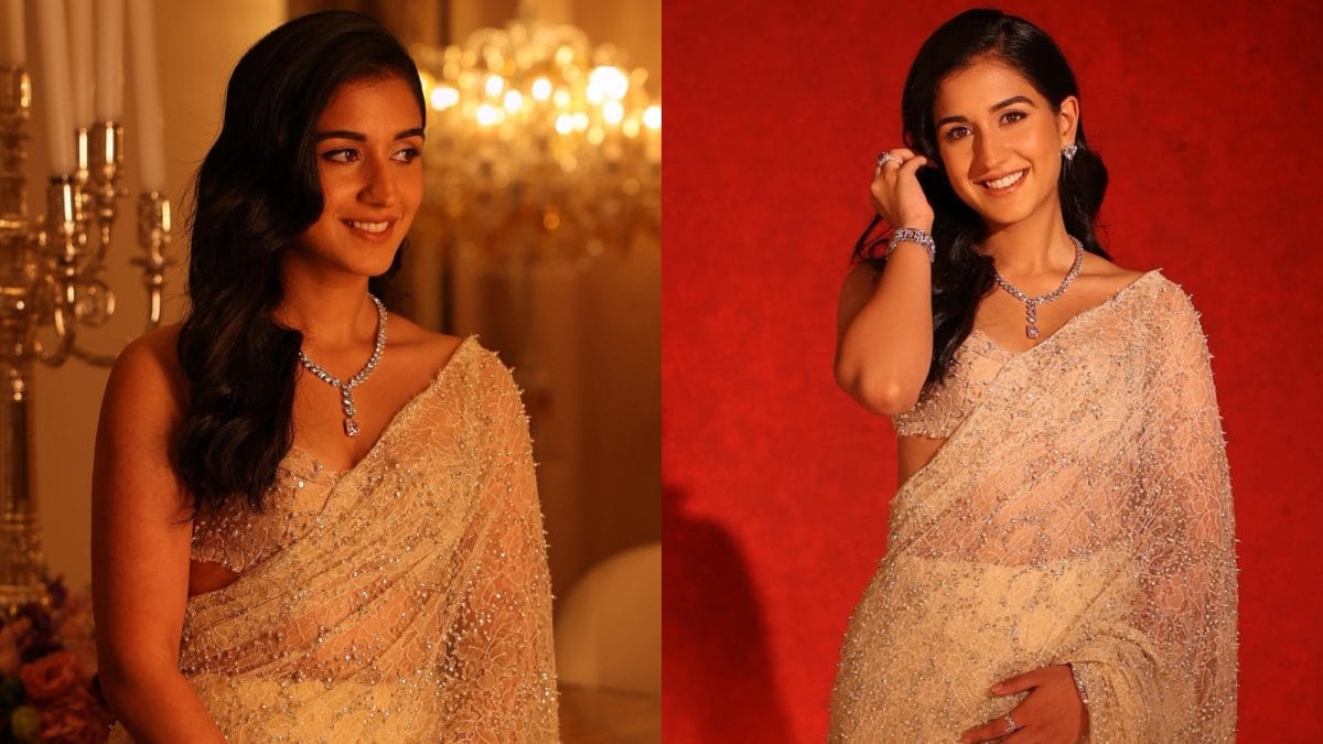 Radhika Merchant’s Crystal-Studded Lace Saree Is All About Grace And Grandeur | Lifestyle News ...