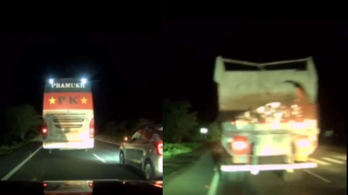 Driver’s Dashcam Captures Terrifying Close Call On Bengaluru-Hyderabad ...
