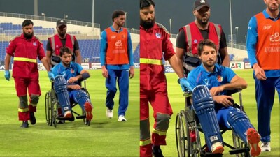 Watch: Afghanistan Batter Leaves Field In Wheelchair After Suffering ...