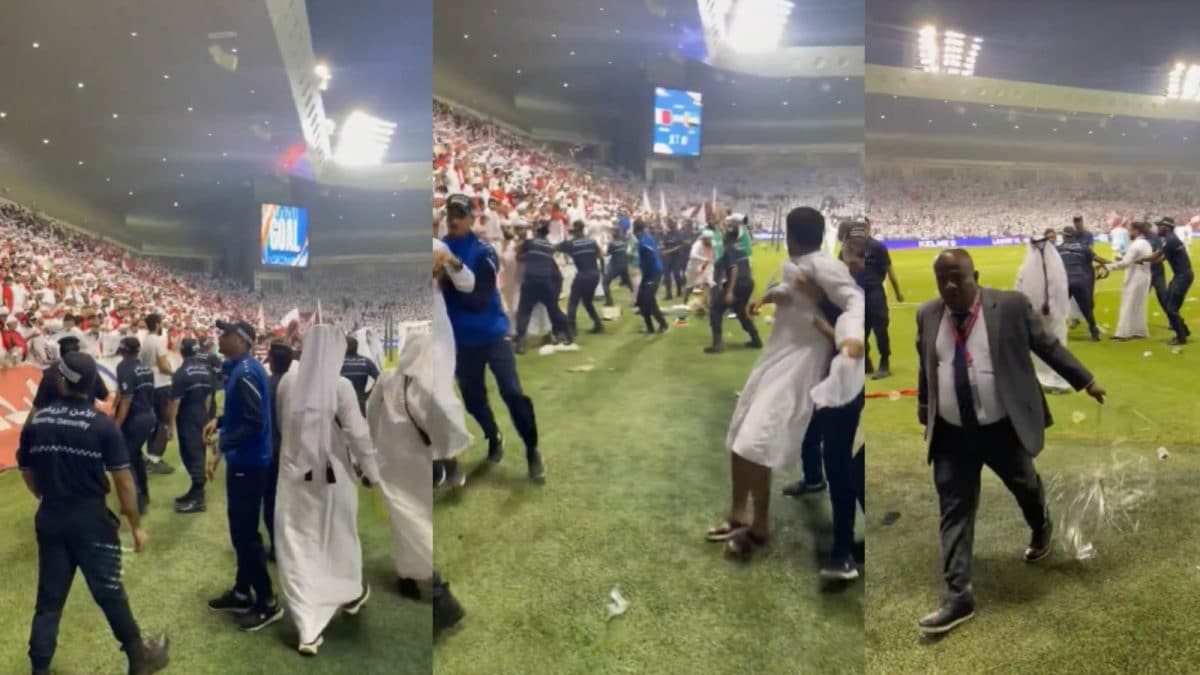 Riot-Like Scenes in Doha After Fans Invade Pitch As Qatar Qualify for ...