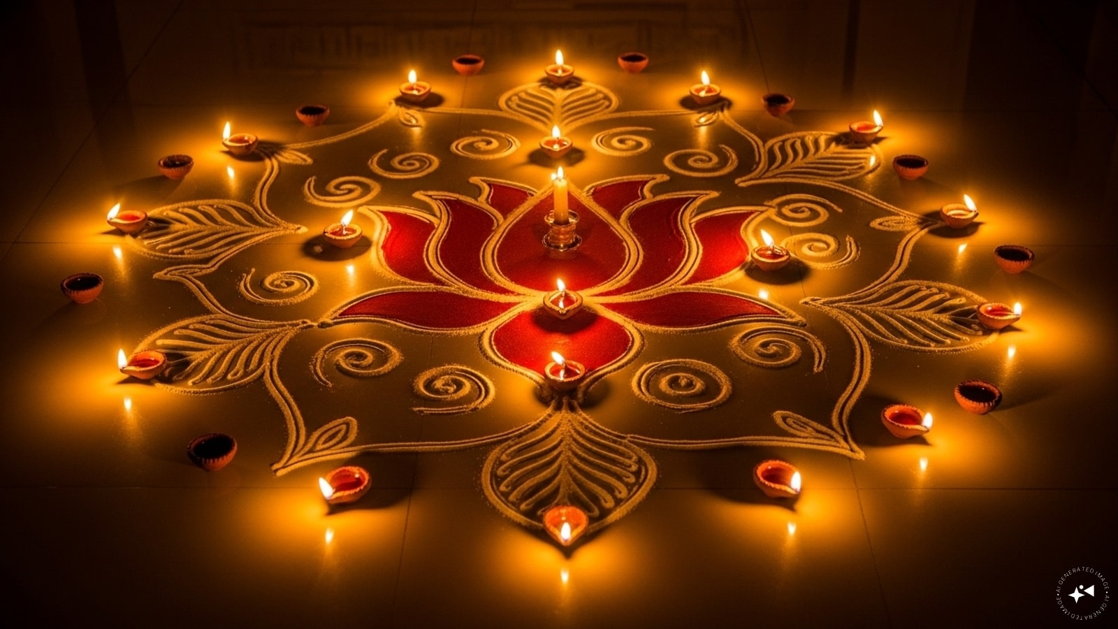 Eco-Friendly Diwali Rangoli Ideas Using Rice, Flowers, and Diyas