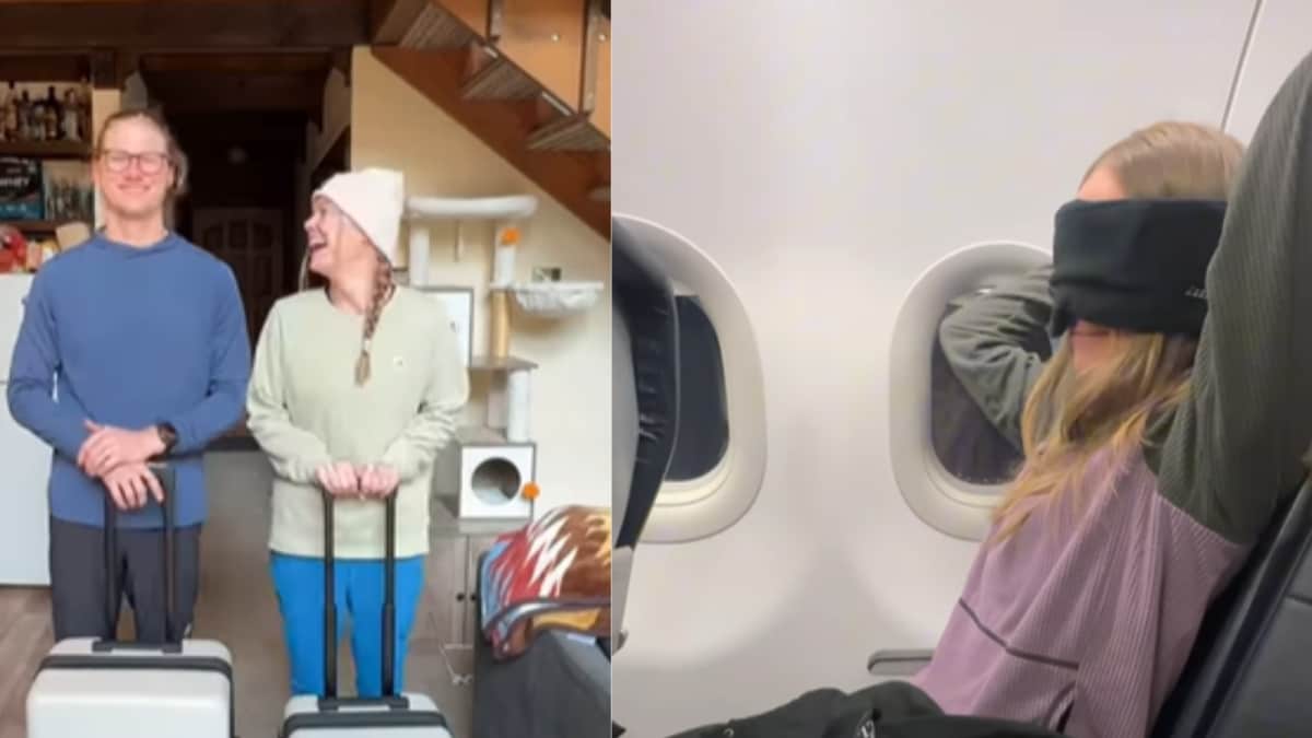 How To Survive A Red-Eye Flight? This Couple Has The Perfect Travel Tip | Auto News - News18
