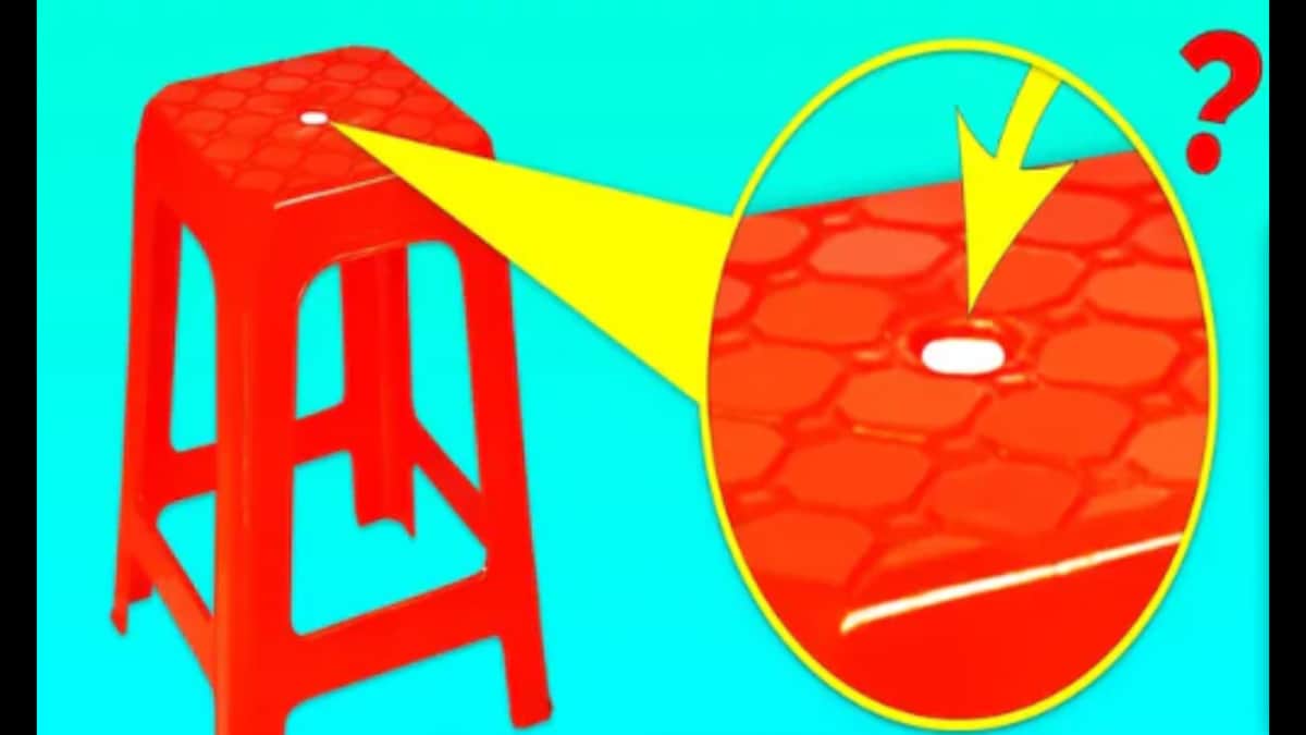 Ever Wondered Why Plastic Stools Have Holes? Here’s The Smart Reason Behind It | Viral News - News18