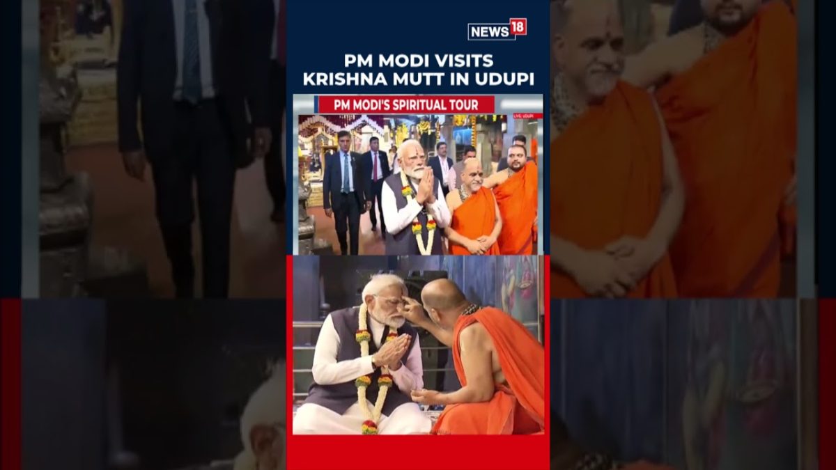 WATCH: After Mega Roadshow, Prime Minister Modi Visits Krishna Mutt In ...