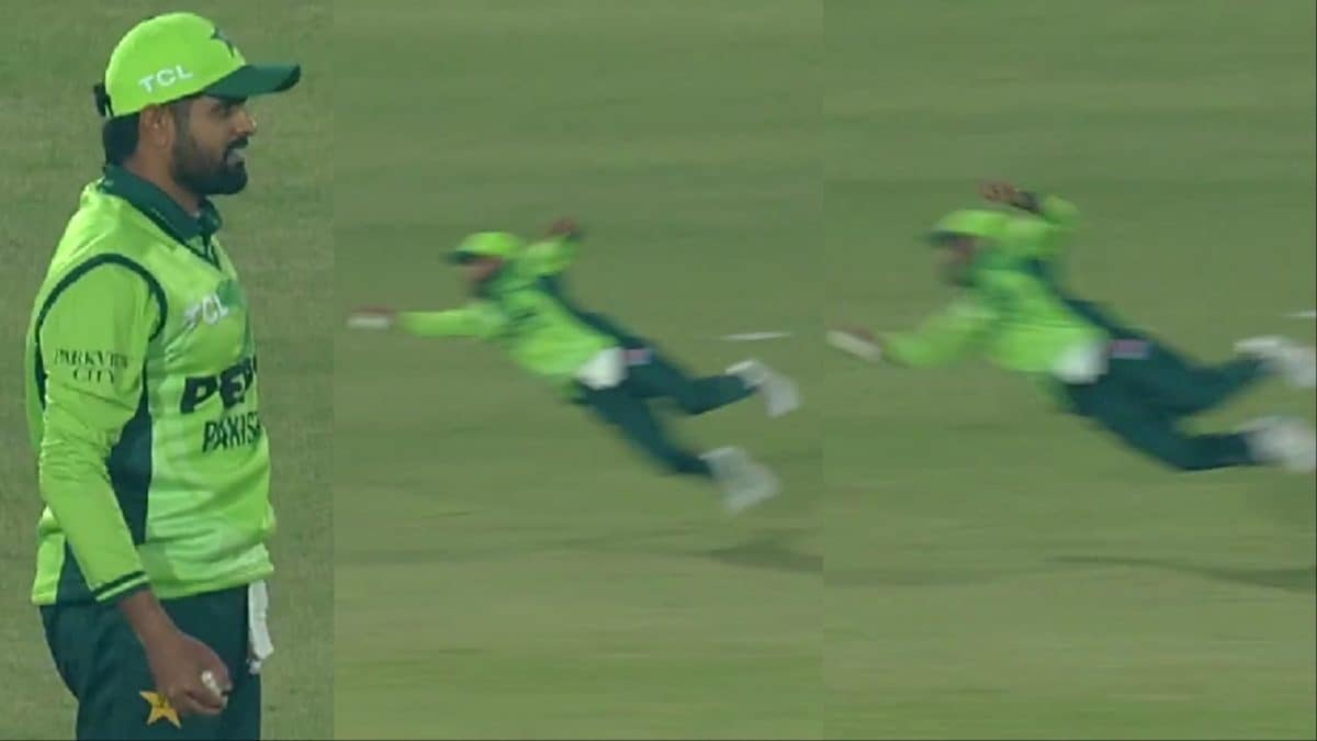 Babar Azam Takes Flying Catch With One Hand During 1st PAK-SL ODI ...