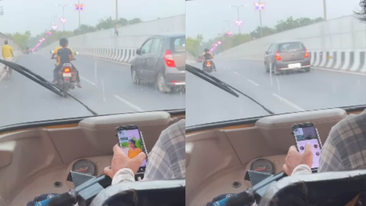 Bihar Woman Panics As Auto Rickshaw Driver Scrolls Reels On Road ...