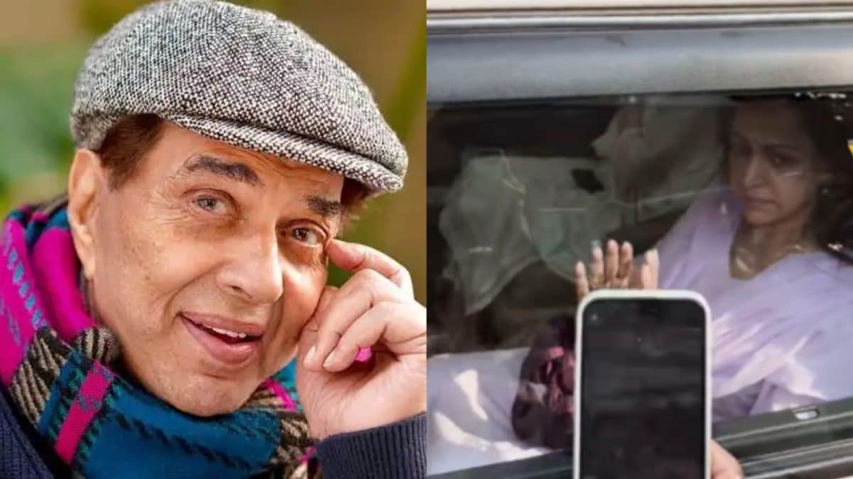 Dharmendra Death: Visibly Devastated Hema Malini, Esha Deol Fold Hands ...
