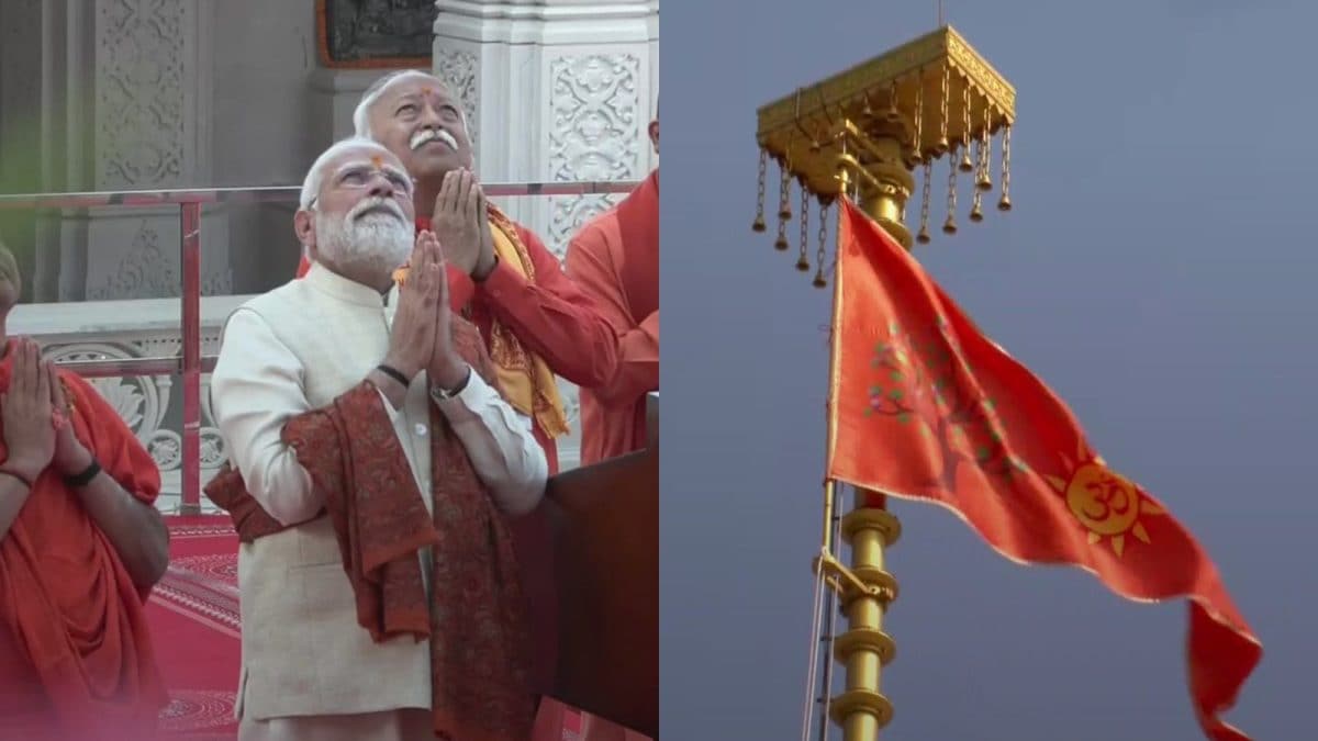 PM Modi Performs Dhwajarohan Ceremony At Ram Temple In Ayodhya, See Pics