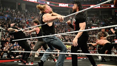 WWE Raw Results: Roman Reigns & Brock Lesnar Brawl Ahead Of War Games ...