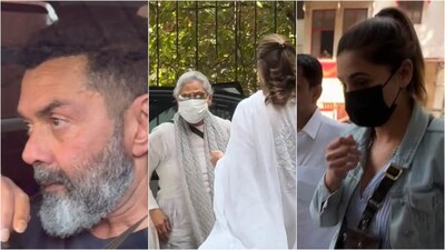Zarine Khan Funeral: Bobby Deol Gets Emotional, Jaya Bachchan, Shweta ...