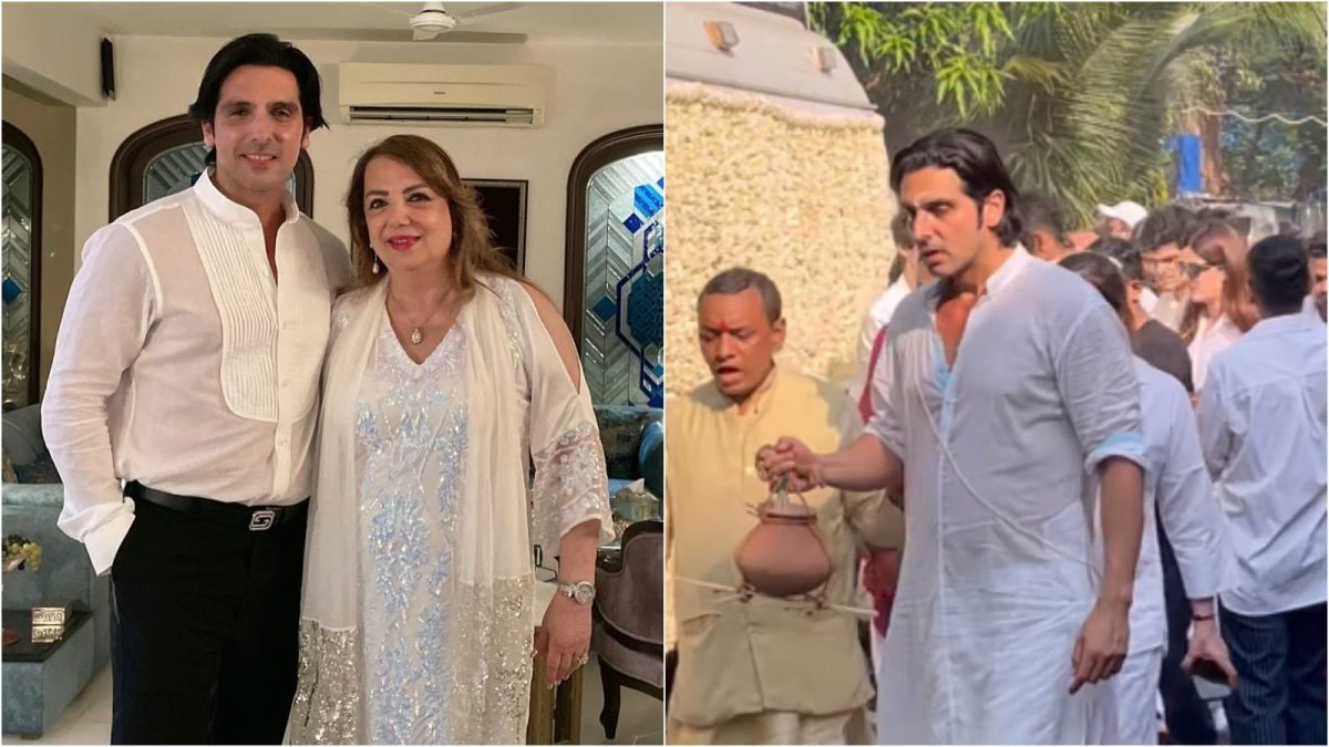 Zayed Khan Performs Mom Zarine Khan's Last Rites As Per Hindu ...
