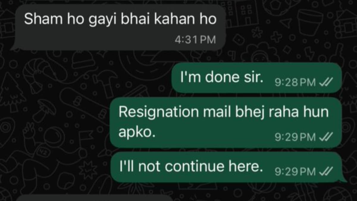 ‘I Am Done, Sir:’ Techie’s Viral Resignation On WhatsApp Has Internet ...