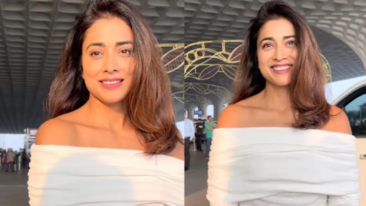 Drishyam Actress Shriya Saran Turns Heads In White Top-Denim Look At ...