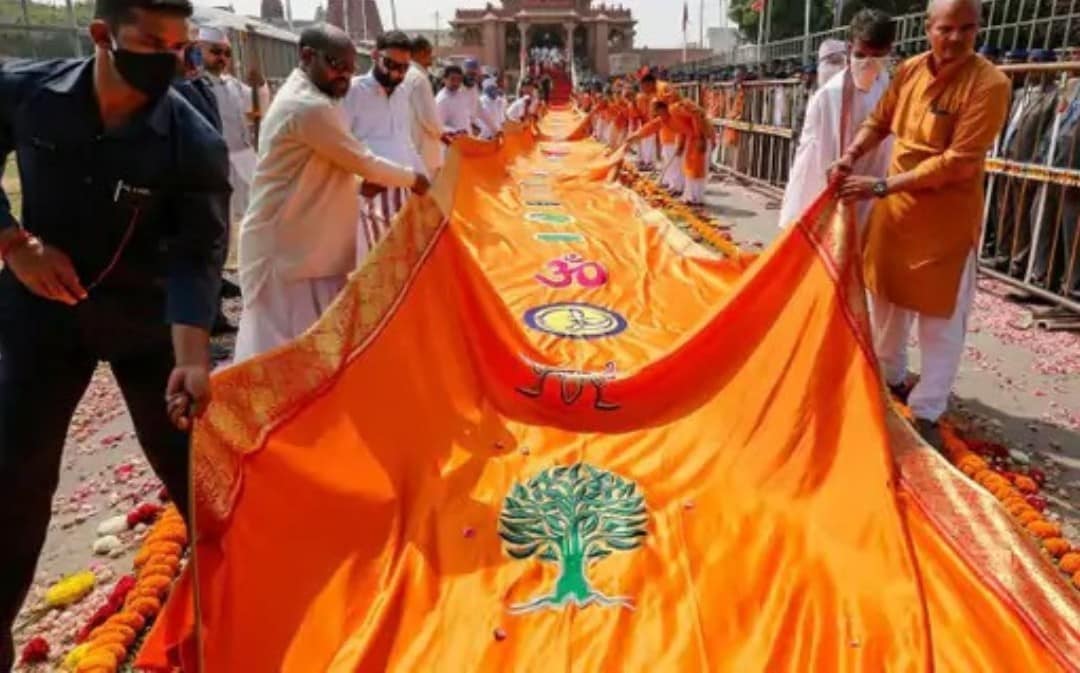 PM Modi Performs Dhwajarohan Ceremony At Ram Temple In Ayodhya, See Pics