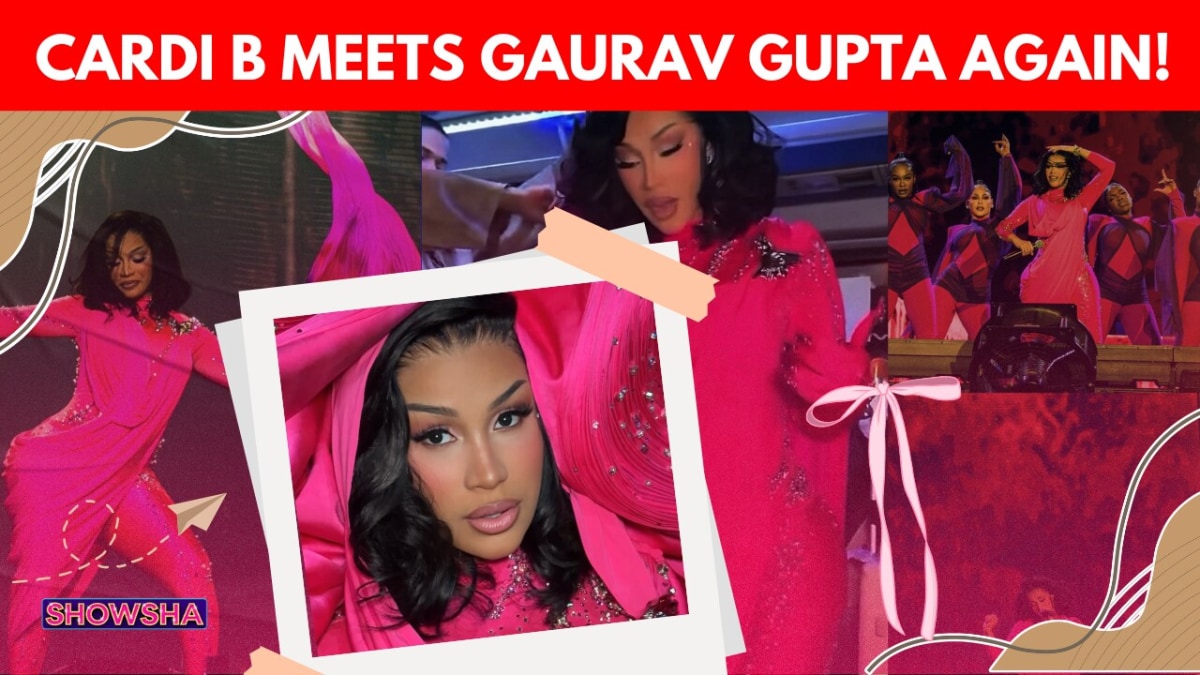 Cardi B Brings Head-Turning Drama In Neon Pink Gaurav Gupta Look At ...
