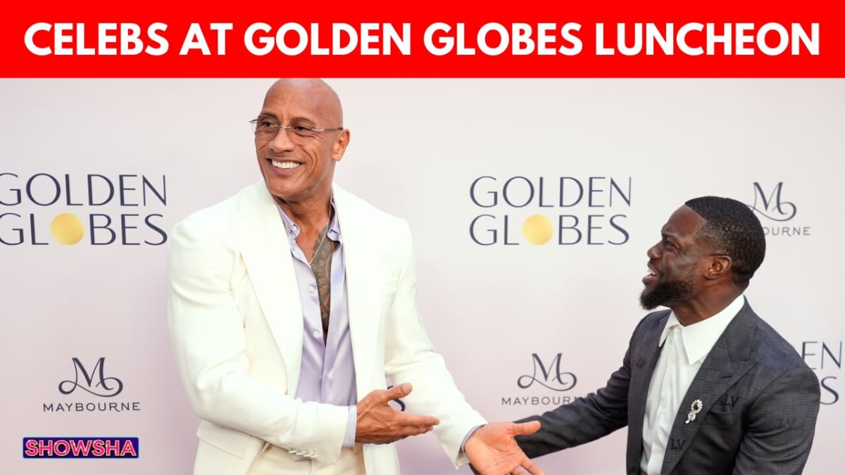 Dwayne Johnson & Bestie Kevin Hart Share Fun Moments At Golden Globe ...