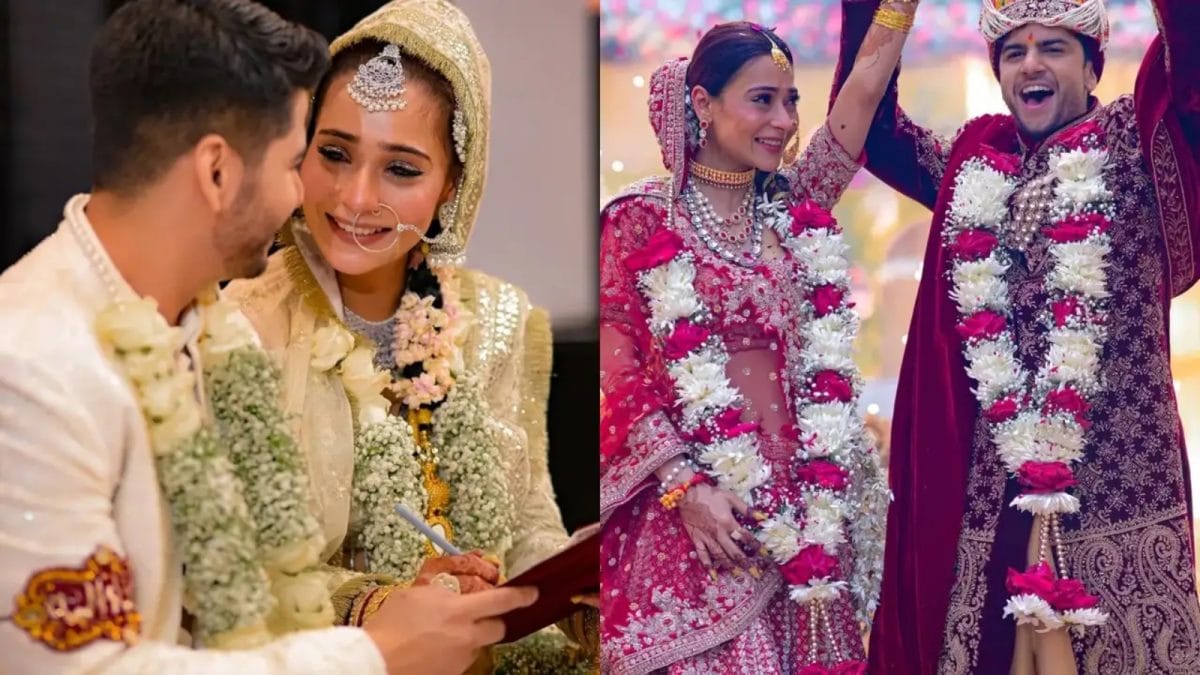 Sara Khan Marries Krish Pathak In Hindu And Muslim Ceremonies | See ...