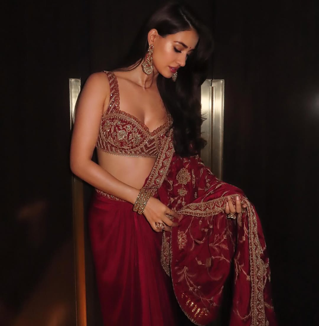 Disha Patani's Bold Saree Blouse Designs For The Wedding Season