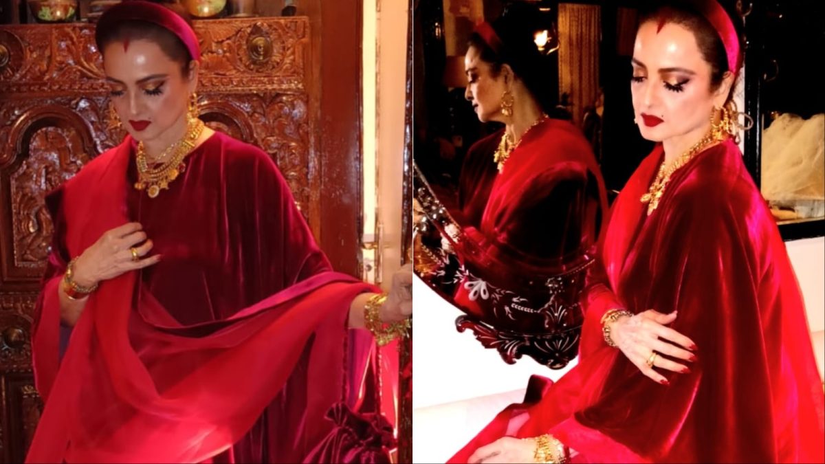 How Rekha Turned Christmas Style Into A Lesson In Indian Opulence ...