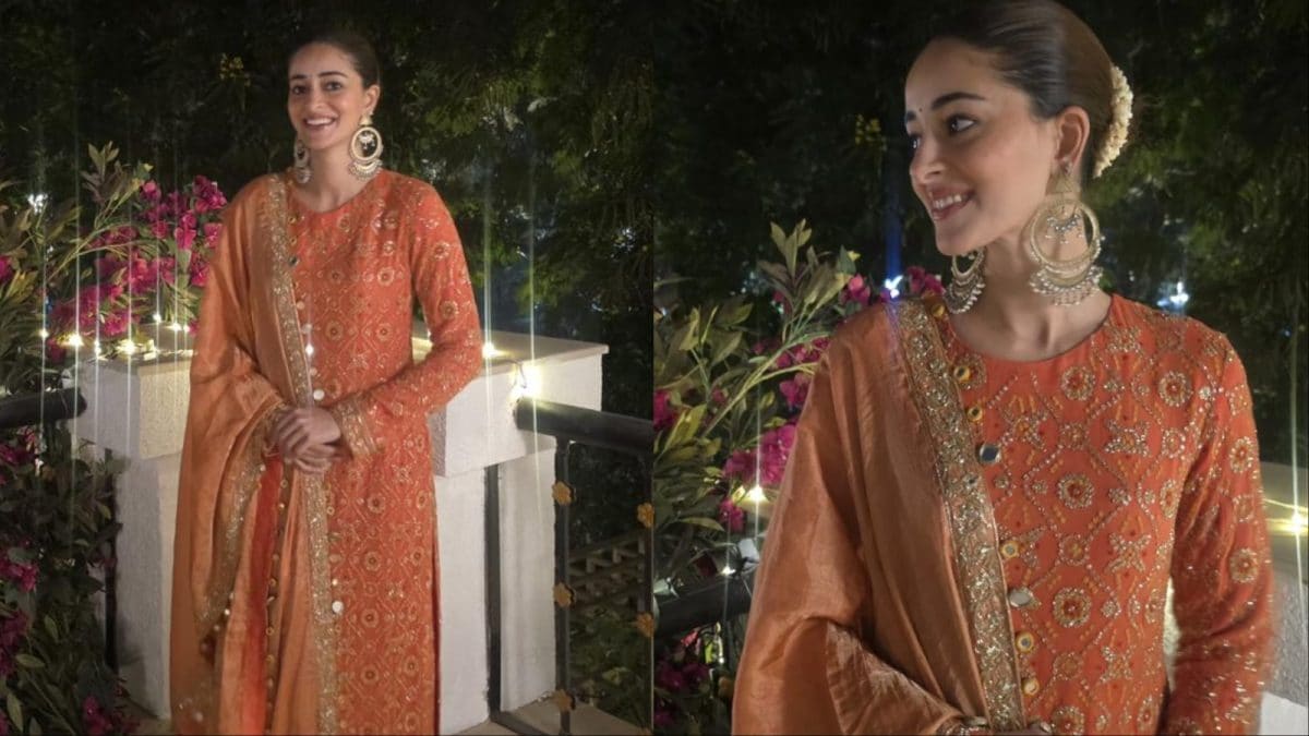 Ananya Panday Celebrates Winter Weddings In Arpita Mehta’s Coral Kurta ...