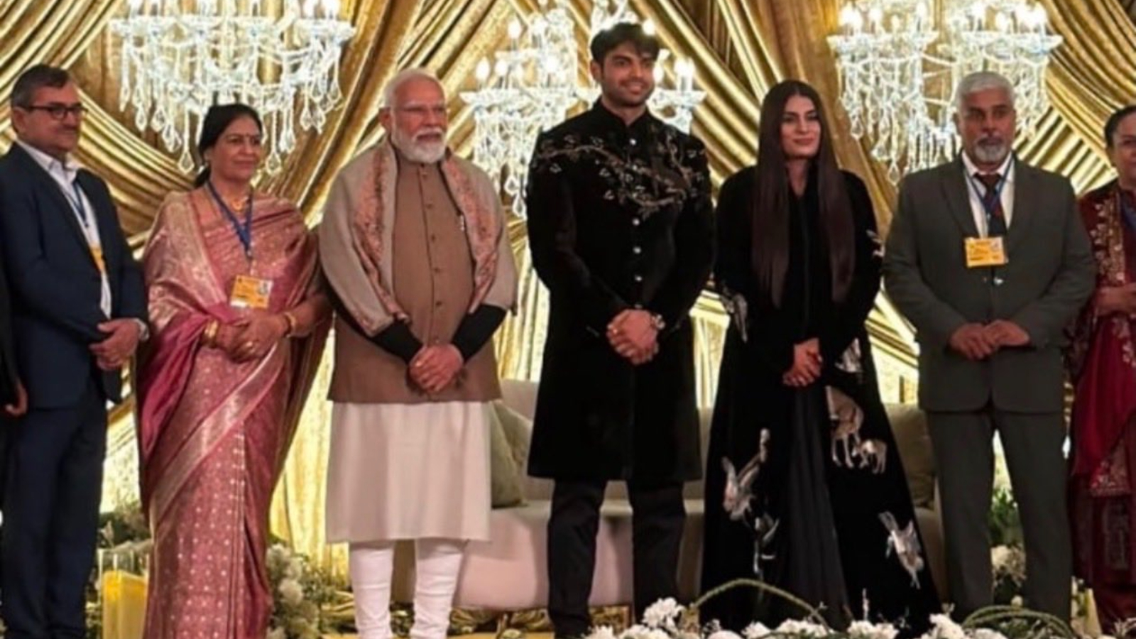 PM Narendra Modi Joins Neeraj Chopra’s Grand Wedding Reception In ...
