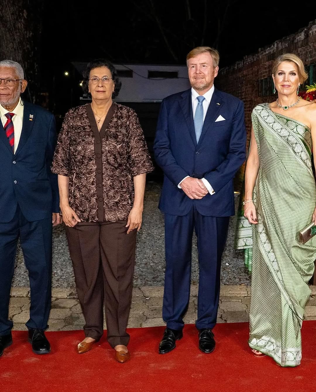 This European Royal Wears Sari‑Inspired Outfit On State Visit To ...