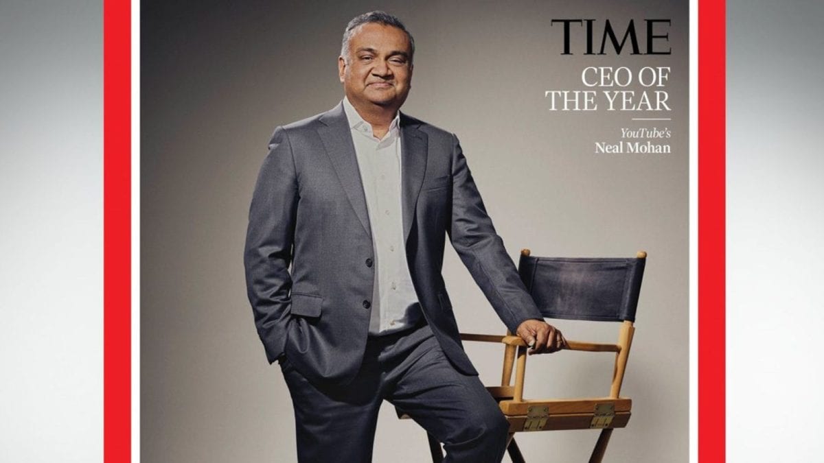 Indian-Origin Neal Mohan Named TIME’s 2025 CEO Of The Year