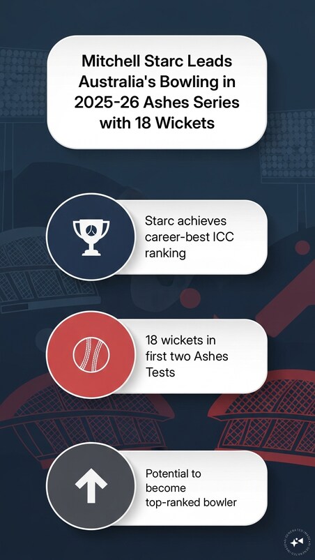 Mitchell Starc Achieves New Career High After Taking 18 Wickets In 2 ...