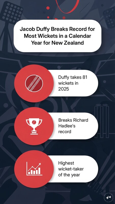 Jacob Duffy Breaks Richard Hadlee's Record Of Most Wickets For New ...