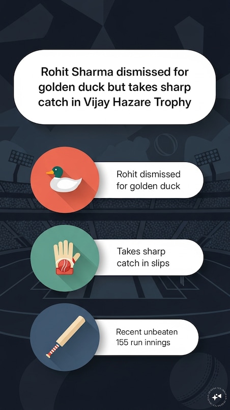 Rohit Sharma Takes Smart Catch In Slips After Golden Duck in Vijay ...