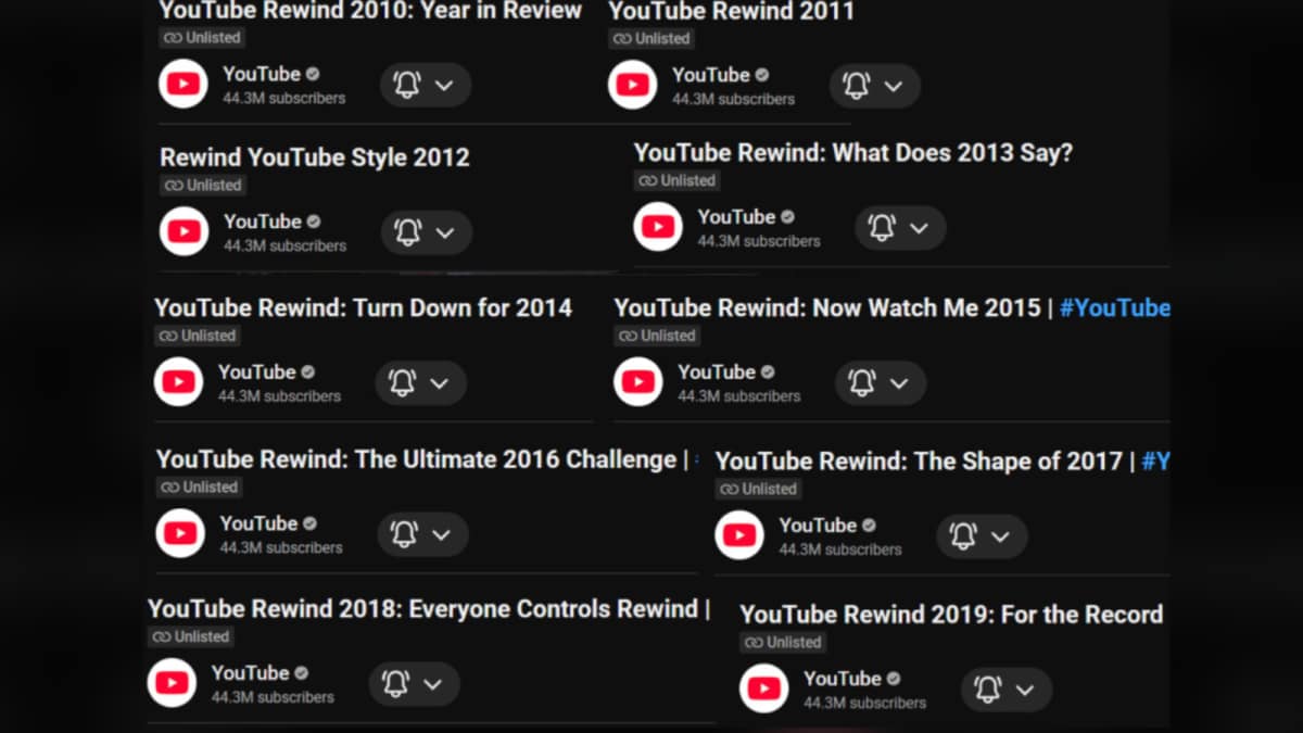 Why Did YouTube Suddenly Unlist Rewind Videos And Can You Still Watch ...