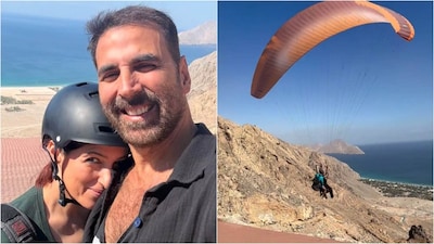 Akshay Kumar And Twinkle Khanna Go Paragliding On Their 25th Wedding ...