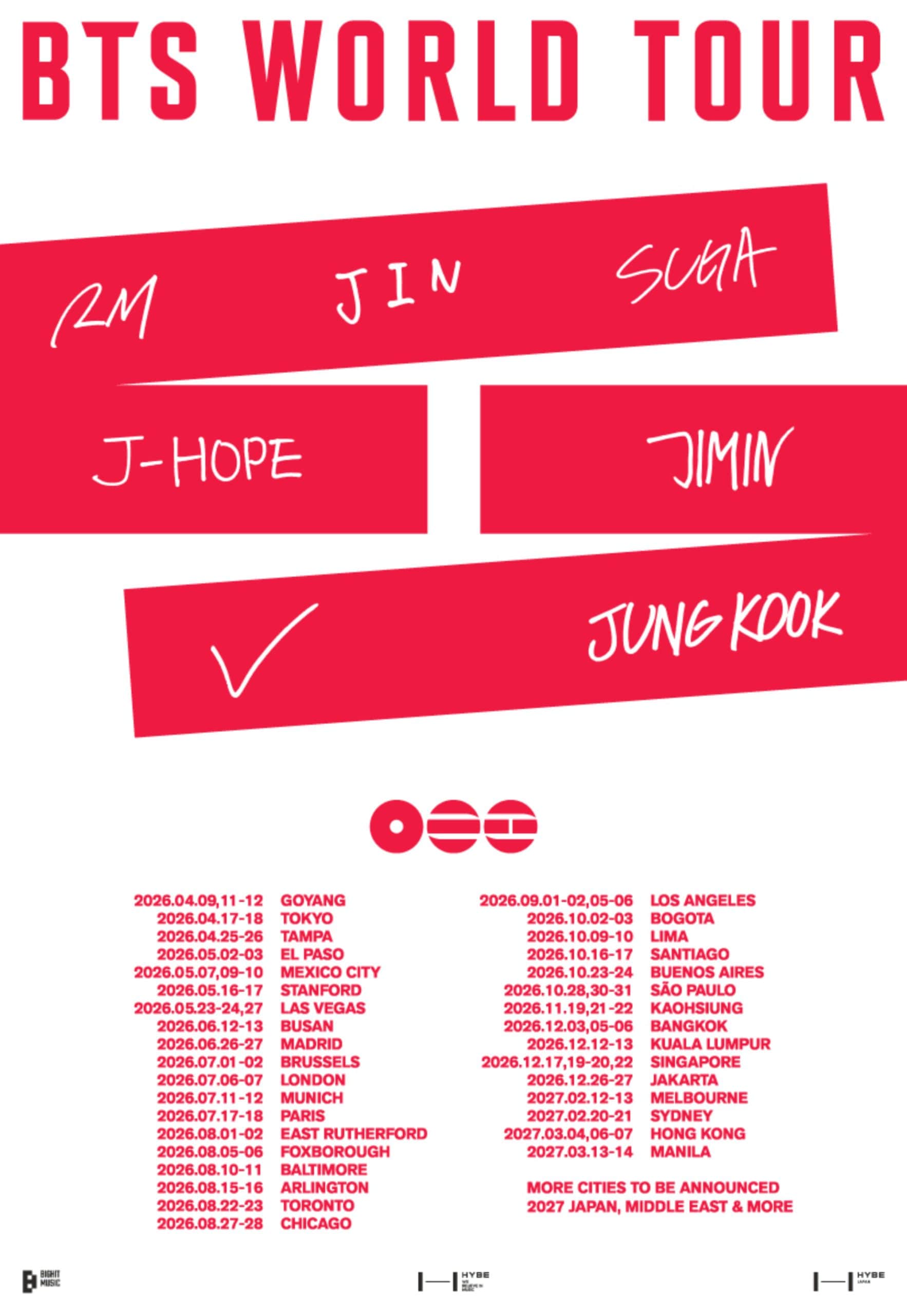 BTS World Tour 2026: 34 Cities, 79 Shows; Is India On the Map?