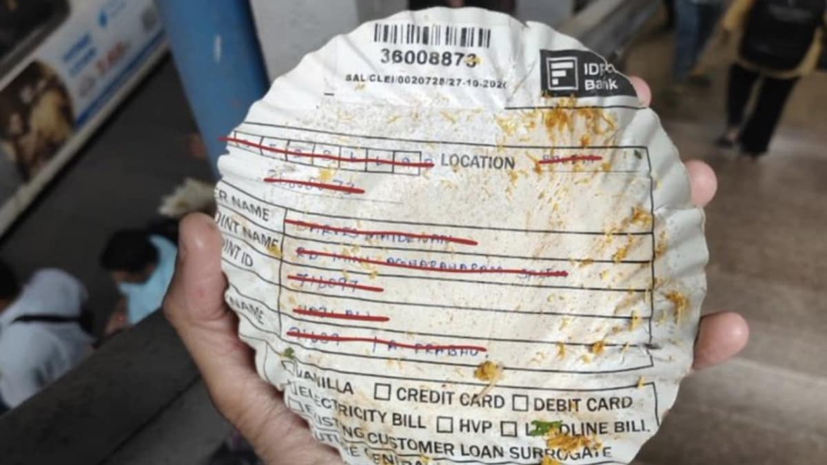 Paper Plate with Bank Details causes data privacy concern Internet ...