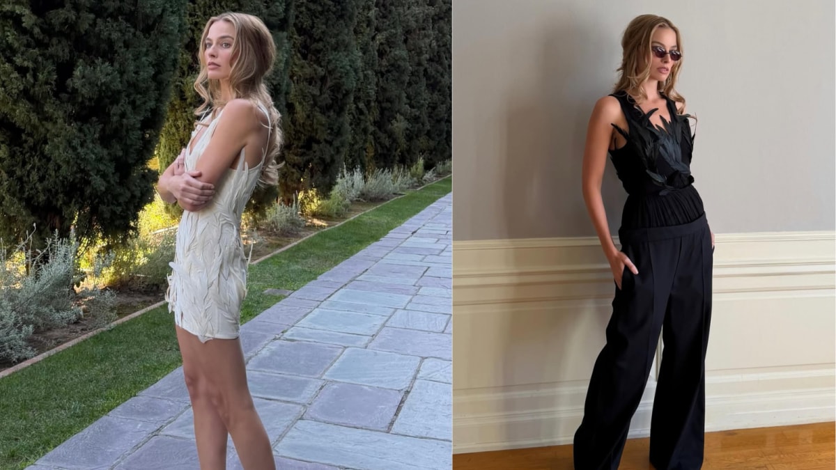 Margot Robbie Channels Goth-Inspired Method Dressing In Victoria ...