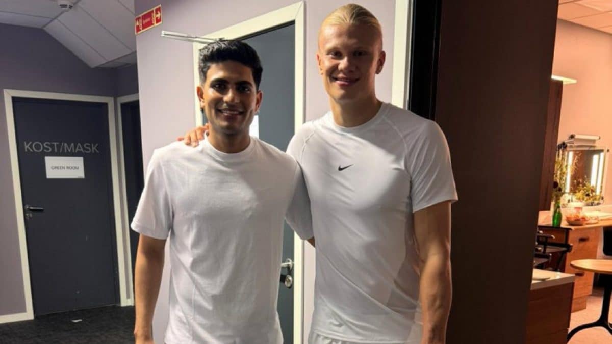 Shubman Gill Meets Man City's Erling Haaland In An Epic Sports ...