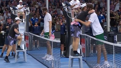 Dane Sweeny Gets Up On A Chair To Hug 6'11"-Tall Reilly Opelka, Video ...