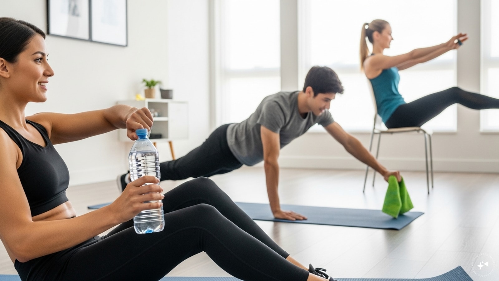 Beginner Home Workouts Using Everyday Items Like Towels and Bottles