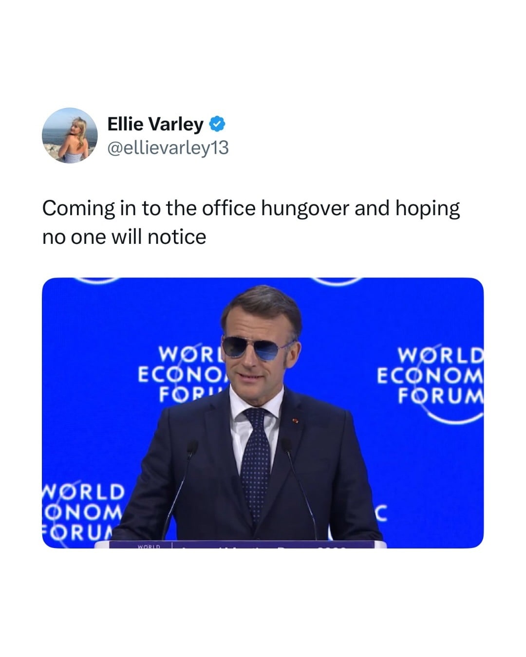 French President Macron's Rs 70,000 Sunglasses At Davos Sparks Memes ...