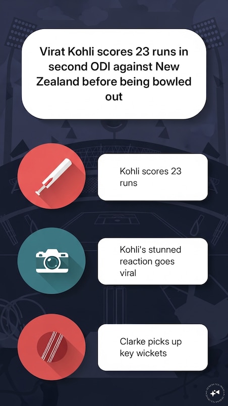 Virat Kohli's Reaction After Getting Bowled For 23 In 2nd ODI Goes ...