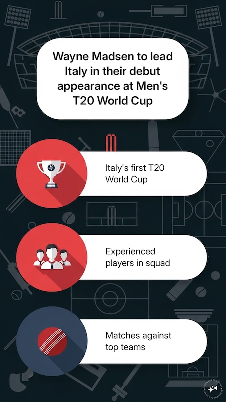 Wayne Madsen To Captain Italy In Historic T20 World Cup Debut, No Joe ...