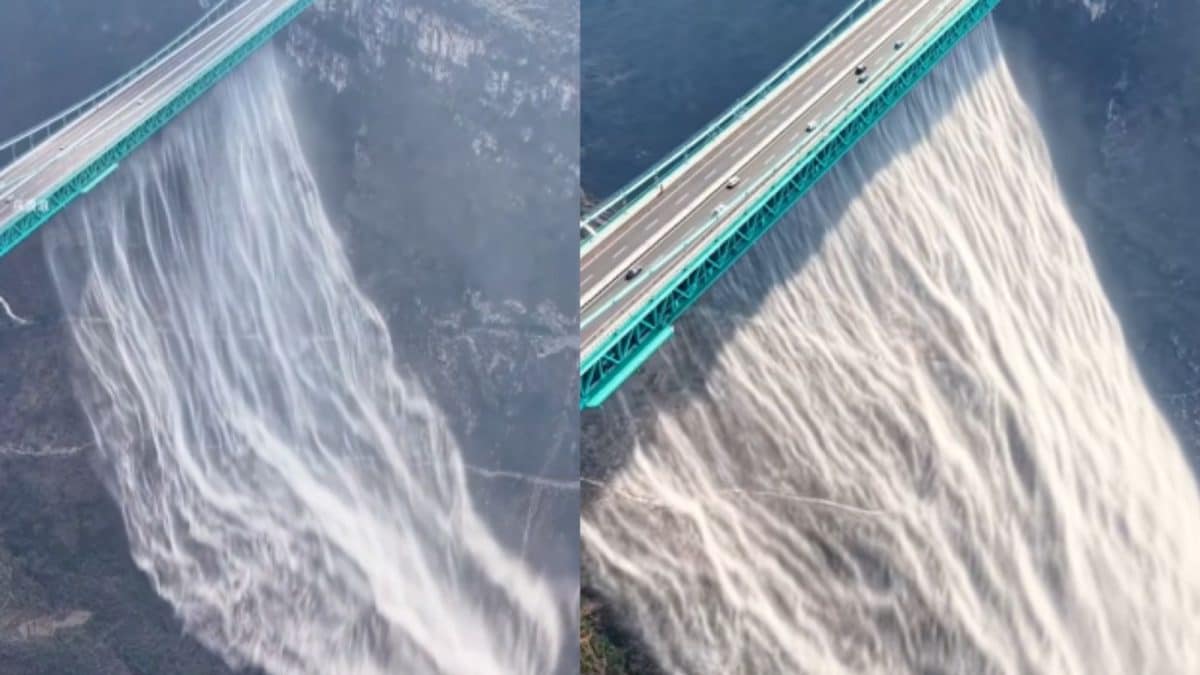 This Isn’t CGI, A Sky-High Waterfall On The World’s Highest Bridge ...