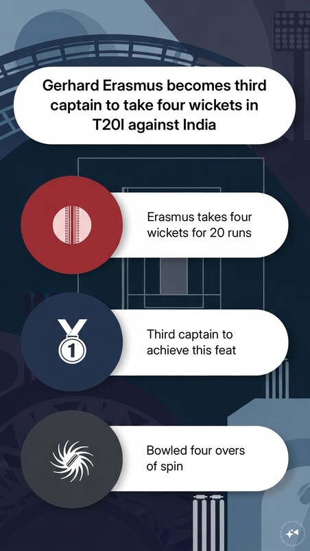 Namibia's Gerhard Erasmus Becomes 3rd Captain To Take 4 Wickets In A ...