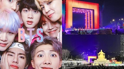 BTS Comeback Concert: Stage Set At Gwanghwamun Square In Seoul For Mega ...